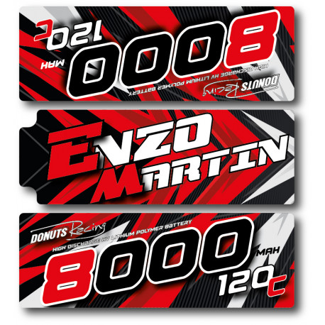 Custom Lipo Sticker (2pcs) - Donuts Racing