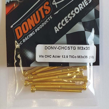 CHC Screw steel 12.9 TiCo M3x35 (10) (DONV-CHCSTG M3x35) - Donuts Racing