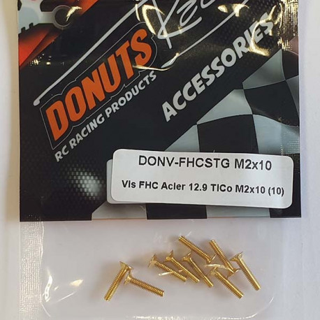 FHC Screw steel 12.9 TiCo M2x10 (10) (DONV-FHCSTG M2x10) - Donuts Racing
